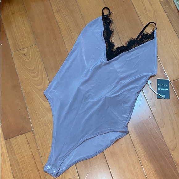 Forever 21 | Tops | Nwt Lace Bodysuit With Cross Back Design | Poshmark